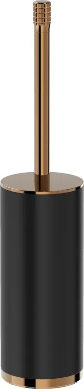Mexen Triv, nástěnný WC kartáč, černá matná / růžové zlato, 70A33073-60B