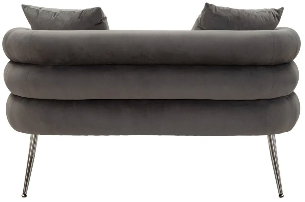 Designová pohovka Harmony 133 cm šedá / stříbrná