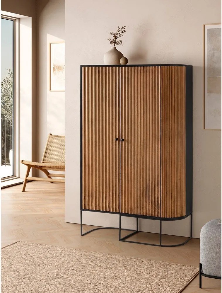 Komoda z mangového dřeva v přírodní barvě 100x165x40 cm Curve – MOME
