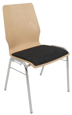 Konferenční židle s čalouněným sedákem SVEZIA Tmavě zelená