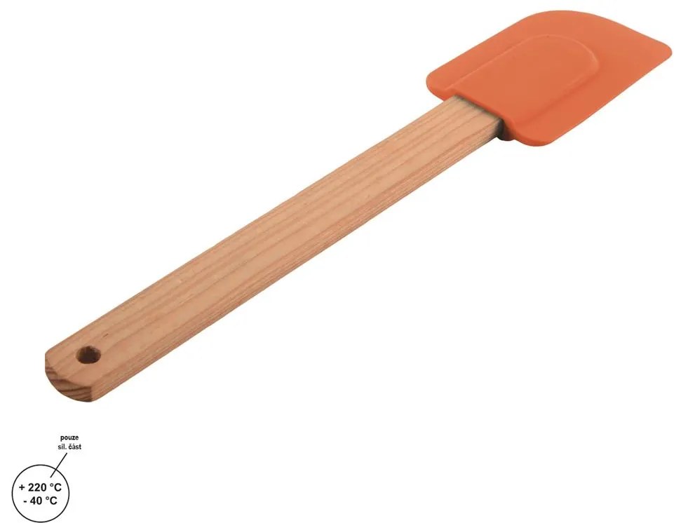 Kuchyňská stěrka dřevo se silikonem 26 cm