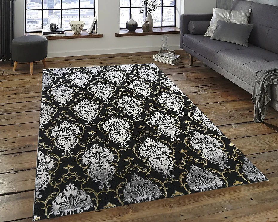 Berfin Dywany Kusový koberec Elite 23282 Black Gold - 80x150 cm