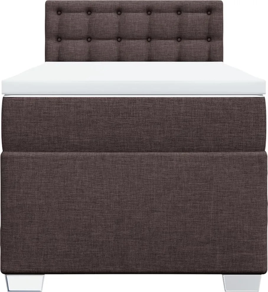 Box spring postel s matrací tmavě hnědá 80x200 cm textil 3285732