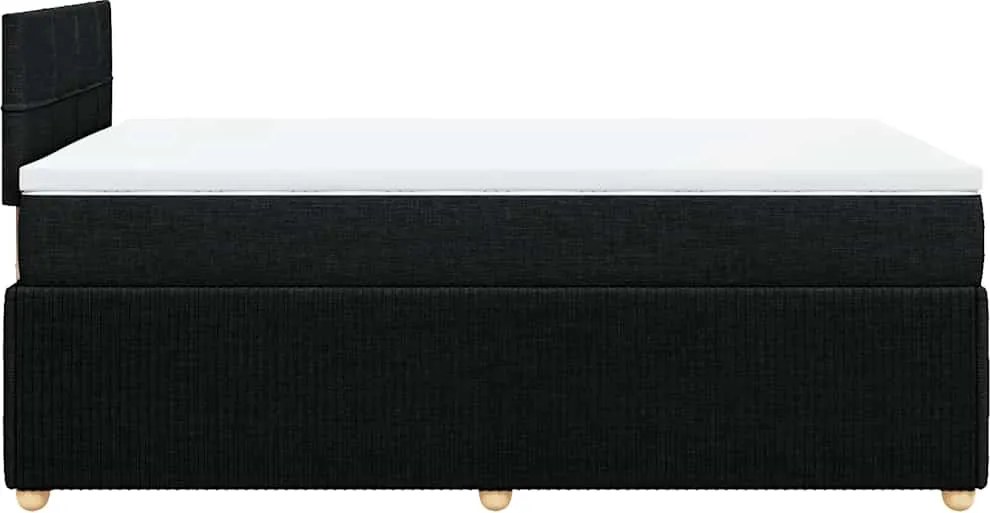 Box spring postel s matrací černá 120x190 cm textil 3289697