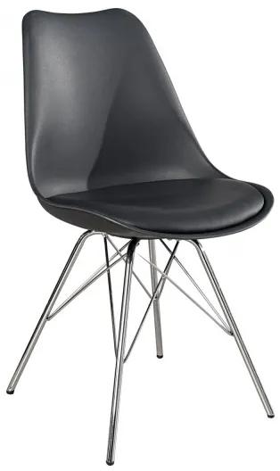 Skandinávská retro židle šedá / 38090