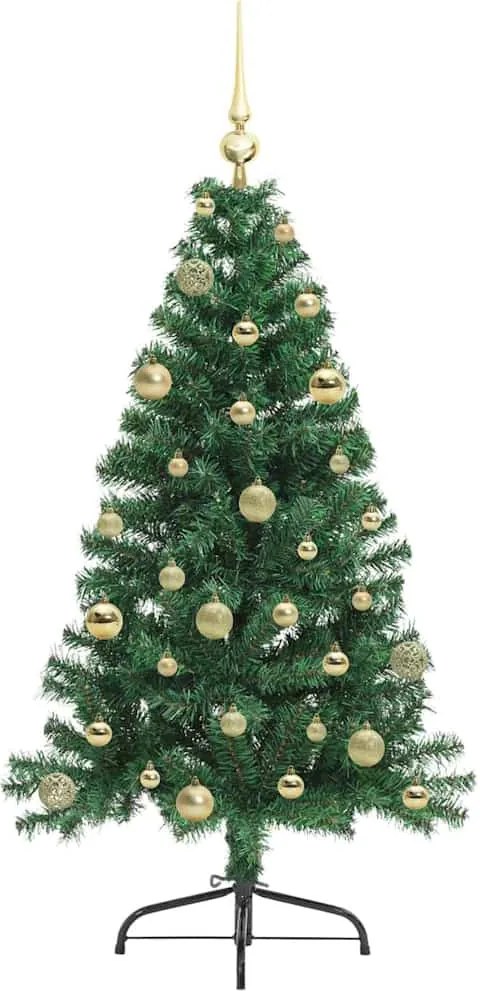 Umělý osvětlený vánoční stromeček Zelená 150 cm PVC 3397002