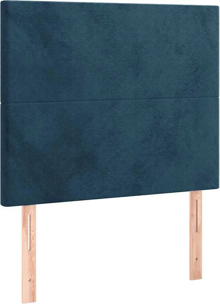 Box spring postel s matrací tmavě modrá 100x200 cm samet 3132547