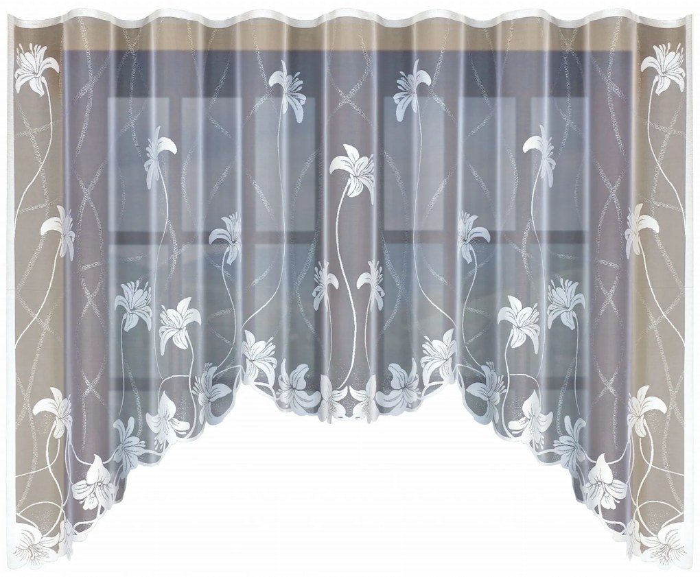Dekorační žakárová záclona s řasící páskou CYNTHIA 140 bílá 300x140 cm MyBestHome