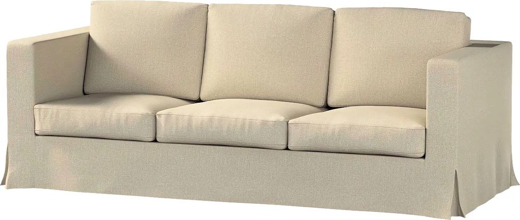 Potah na pohovku IKEA Karlanda 3-místná nerozkládací, dlouhý barva béžová látka pletený vzor