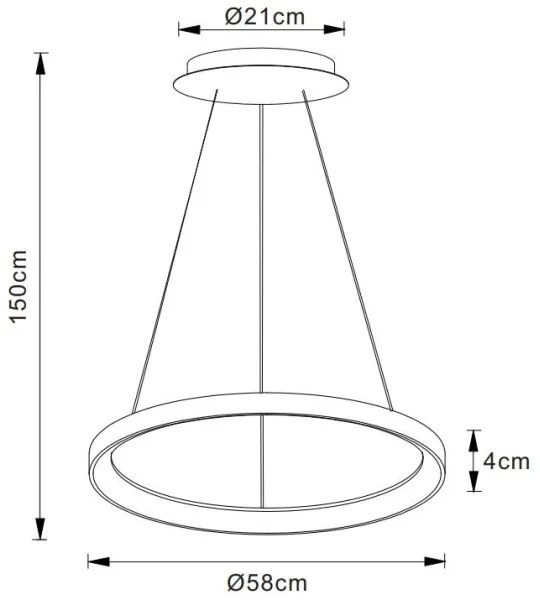 Lucide 46403/48/02 - LED Stmívatelný lustr na lanku VIDAL LED/48W/230V