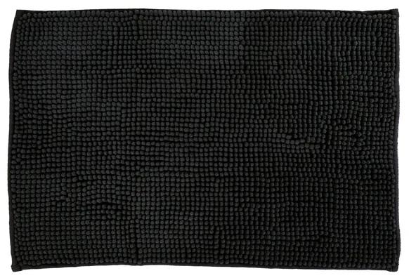 Erga Basic, koupelnová předložka 60x40 cm, model 6 Chenille Rolled, černá, ERG-08147