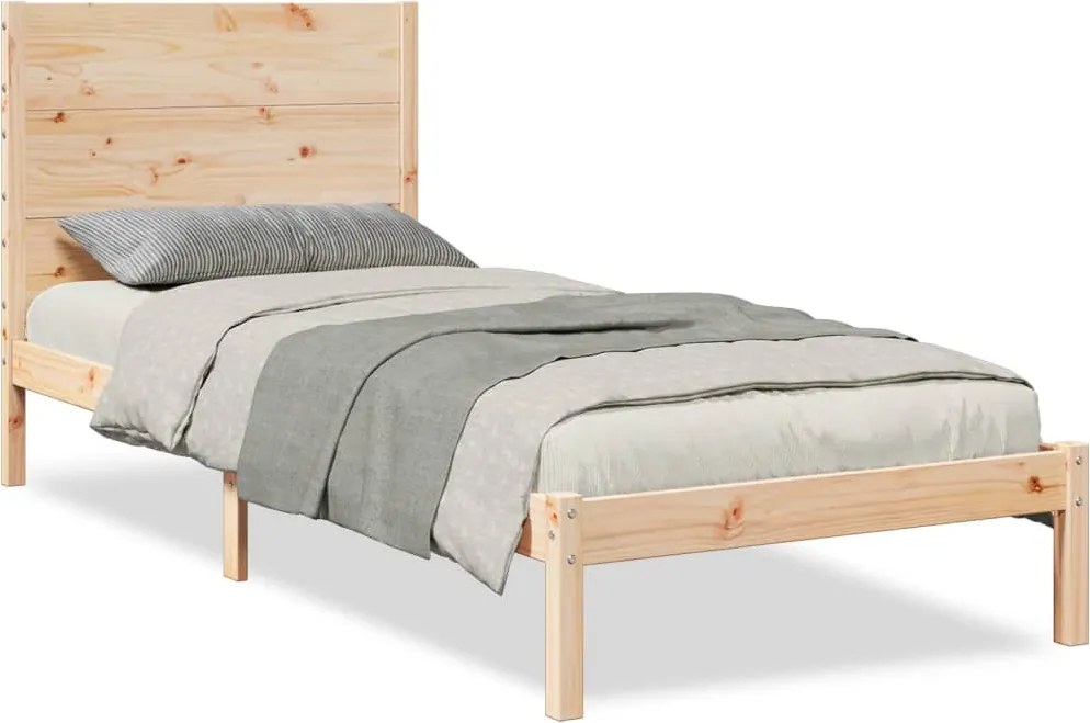 Prodloužený rám postele bez matrace 90 x 220 cm masivní dřevo 3309281