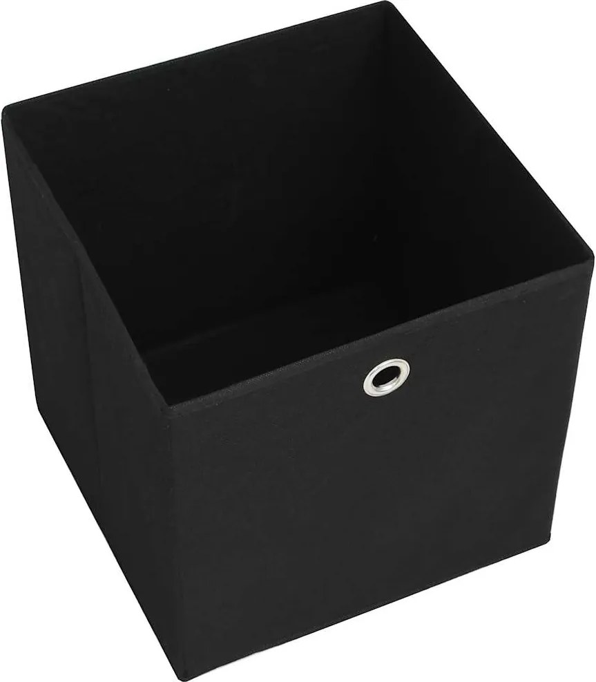 Úložné boxy 10 ks netkaná textilie 32 x 32 x 32 cm černé 245746