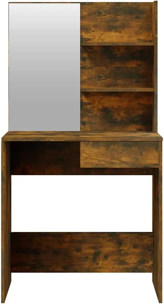 Toaletní stolek sada kouřový dub 74,5 x 40 x 141 cm 3114144