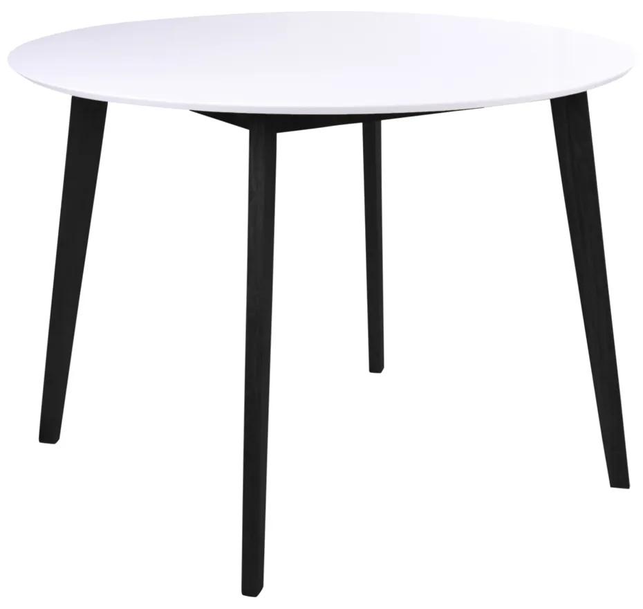 HN Jídelní stůl Berg - Ø105 x 75 cm | bílý/černý