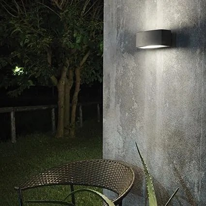 ILUX 158822 Venkovní nástěnné svítidlo Ideal Lux Andromeda AP1 grigio 158822 šedé 22cm IP55 - IDEALLUX