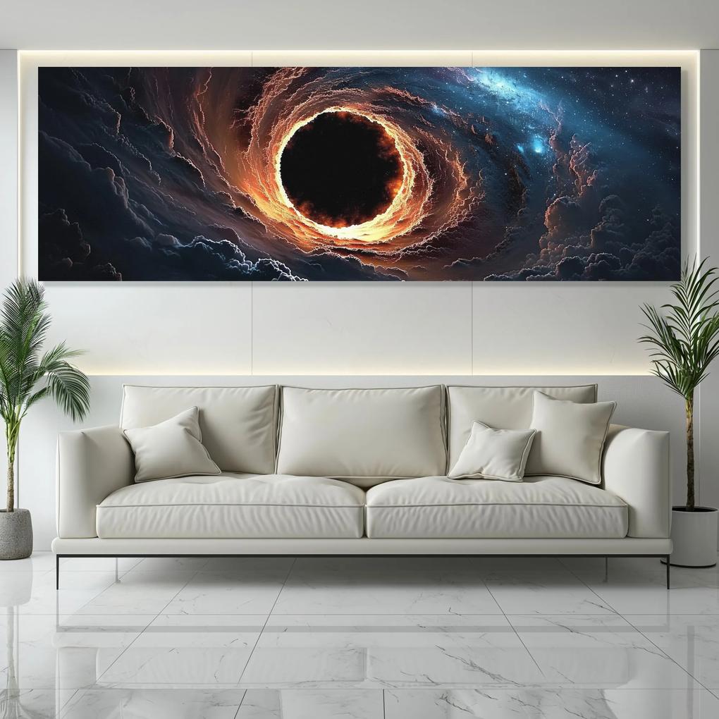 Obraz na plátně - Černá díra Adeler FeelHappy.cz Velikost obrazu: 180 x 60 cm