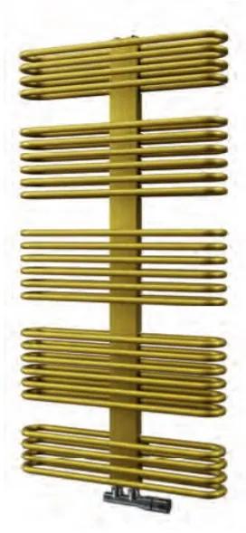 Isan Koro koupelnový žebřík 1215/600 DKOR11800600 Barva ISAN: Zlatá oliva - struktura S28 (22)