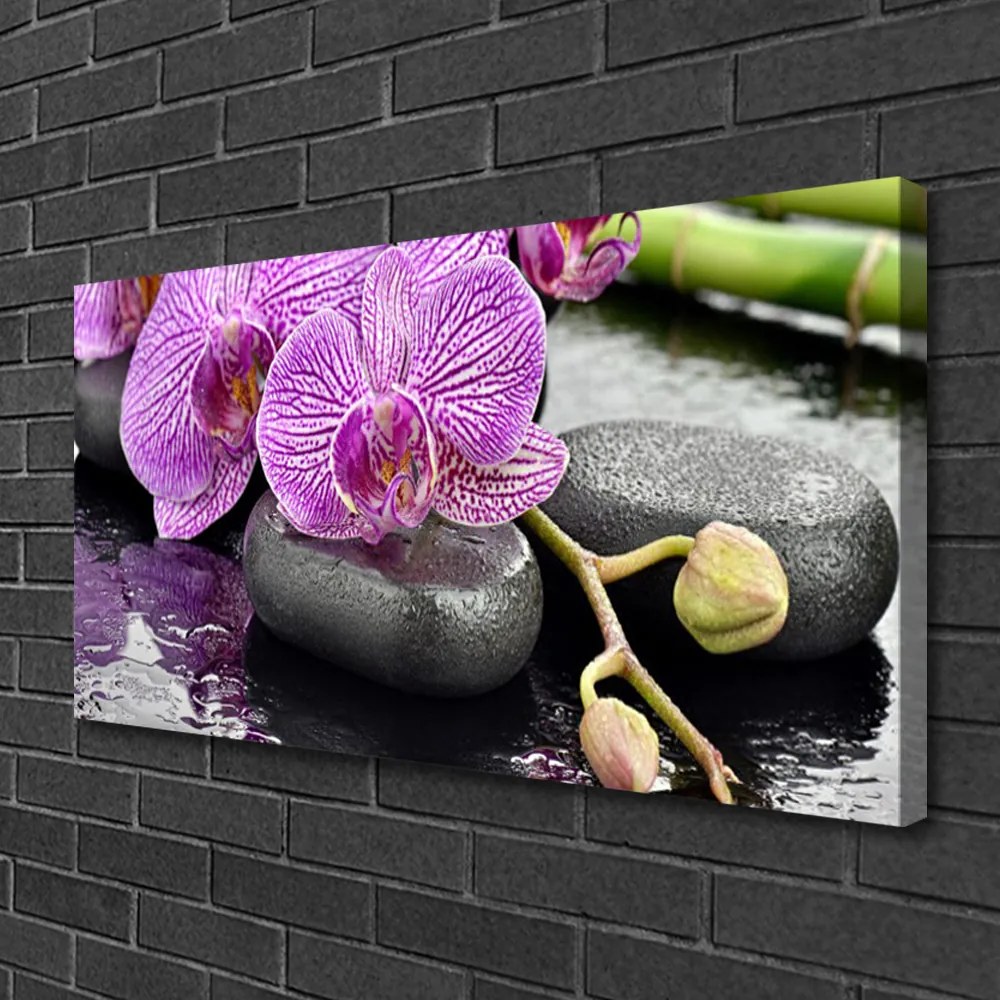 Obraz na plátně Kameny Zen Orchidej Lázně 140x70 cm