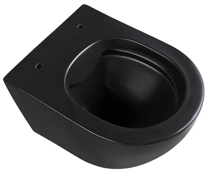 BPS-koupelny Závěsná WC mísa se SoftClose sedátkem HYD-4755, černá mat