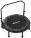 Aosom Rebounder-trampolína pro dospělé, skládací, nastavitelná madla, protišmykové opěrky nohou, 102x102x106 cm, černo-zelená