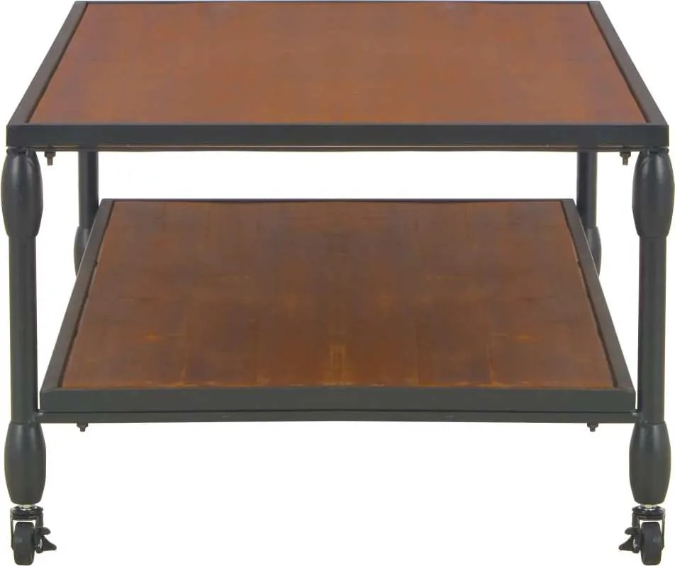 vidaXL Konferenční stolek s poličkou 120 x 60 x 40 cm masivní jedle [247618]