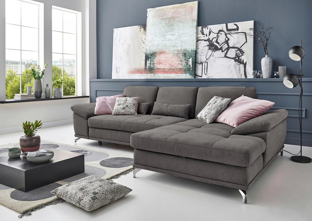 XXXLutz ROHOVÁ SEDAČKA, textil, šedá Sit & More - Sedací soupravy - 000144005505