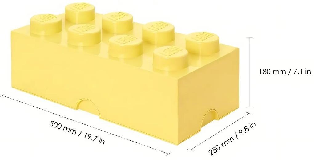 Lego® Světle žlutý úložný box LEGO® Smart 25 x 50 cm