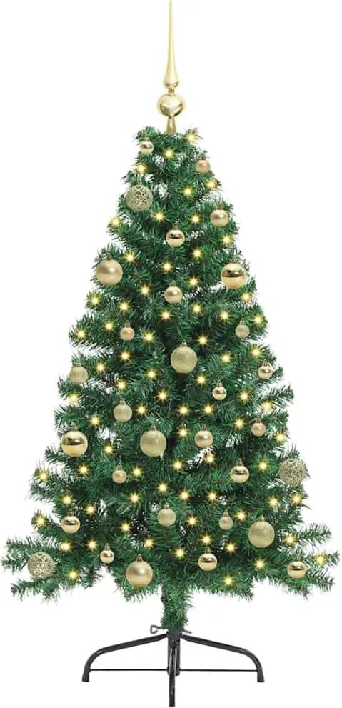 Umělý osvětlený vánoční stromeček Zelená 150 cm PVC 3397002