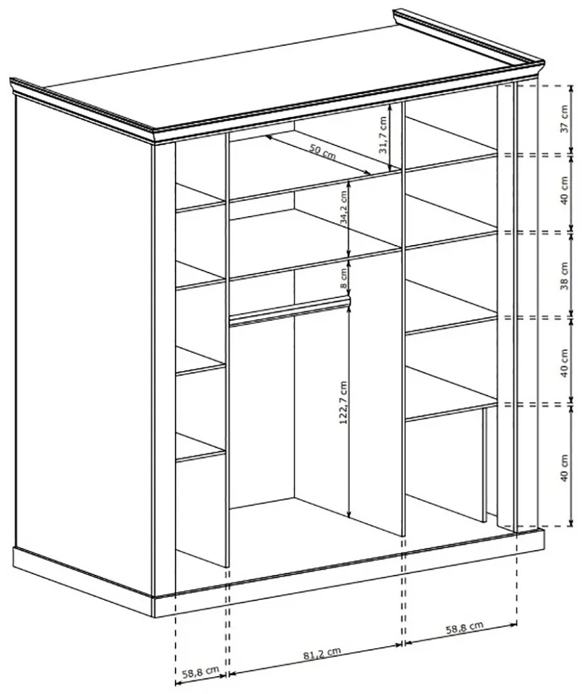 Ložnice Antica K | sestava C | 6 dílů | kraft zlatý