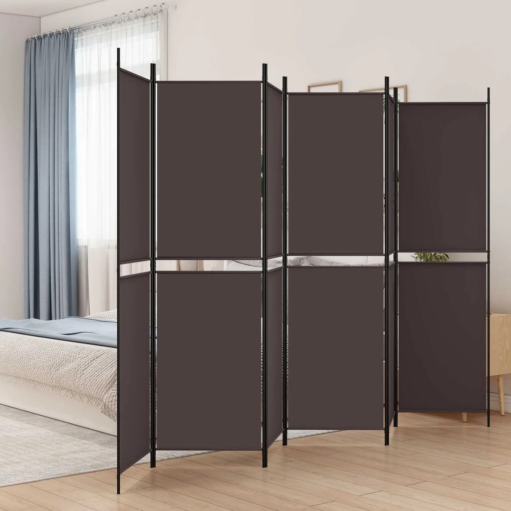 vidaXL 6dílný paraván 300 x 200 cm textil [42039222] Barva: Černá