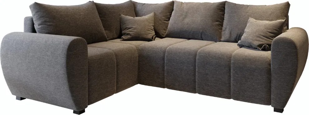 Rohová rozkládací sedací souprava do L MOKA, 235 cm, s úložným prostorem Roh pohovky: Levý roh, Barva látky: Tyrkysová (Cosmic 190)