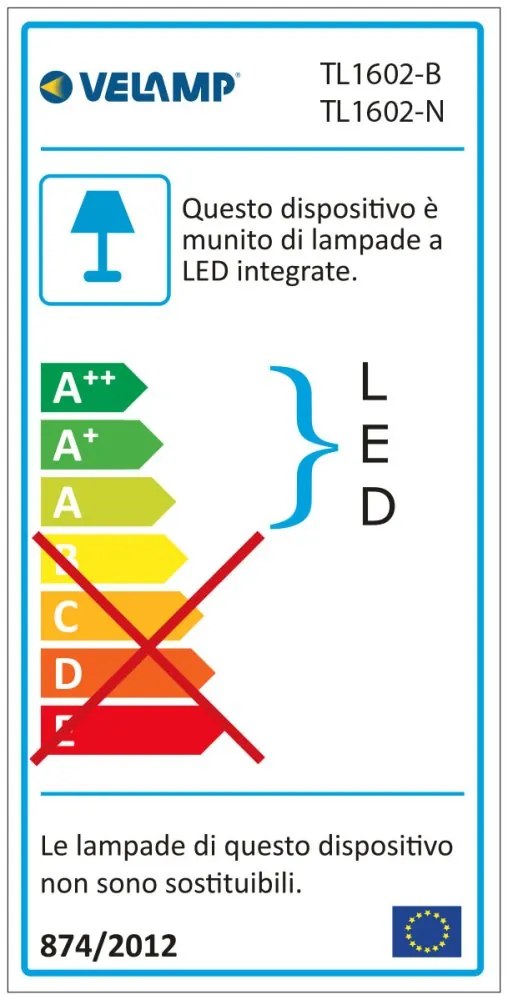 VELAMP Stolní lampa 7W TL1602N s dotykovým spínačem