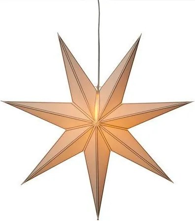 STAR TRADING Závěsná svítící hvězda Nicolas Silver 80 cm, bílá barva, stříbrná barva, papír
