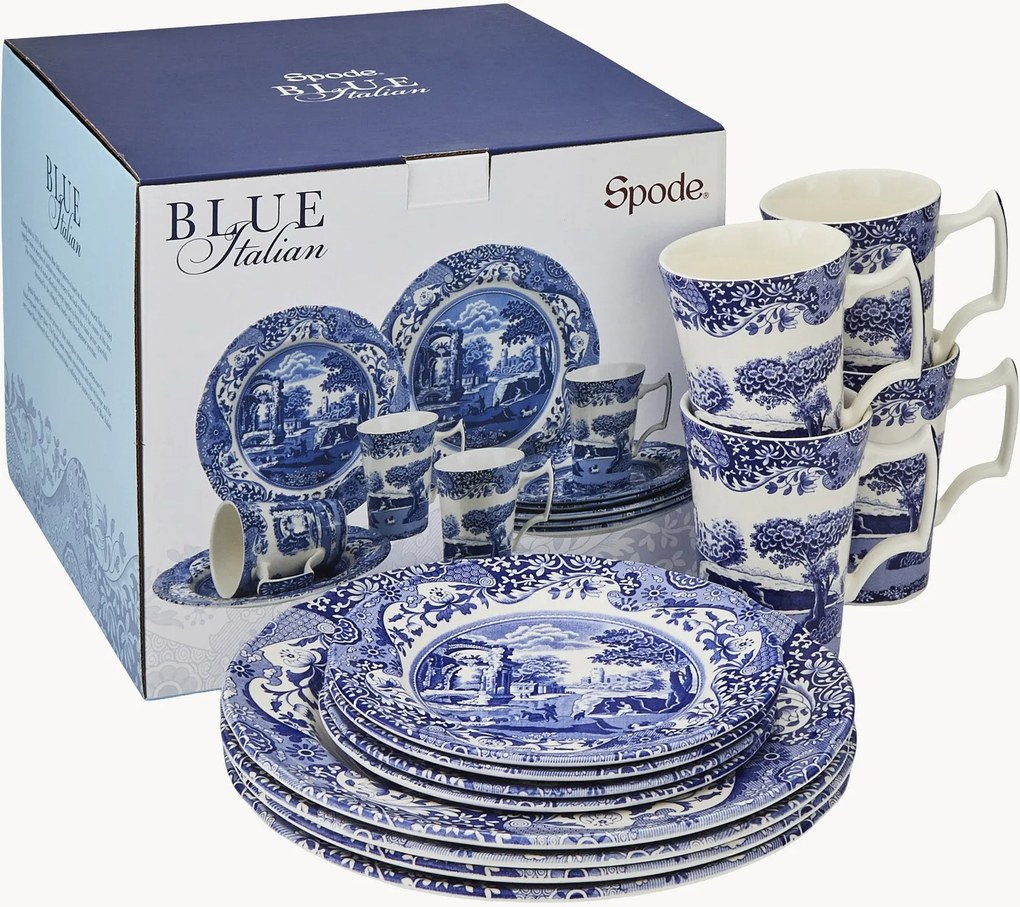 Sada nádobí Blue Italian, pro 4 osoby (12 dílů)
