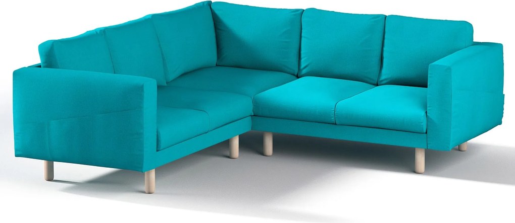 Potah na pohovku IKEA Norsborg rohová 4-místná barva modrá látka pletený vzor