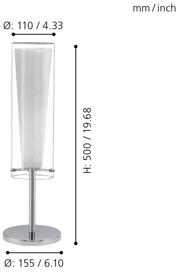 EGLO 89835 - Stolní lampa PINTO 1xE27/60W/230V