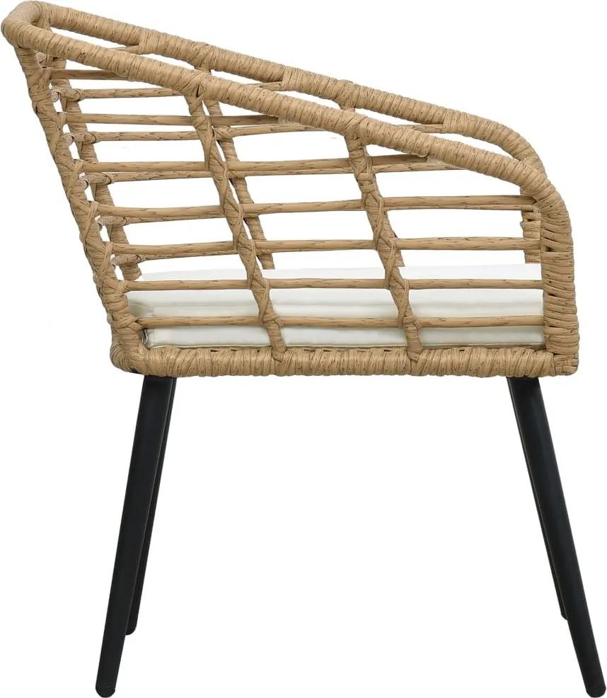 vidaXL Zahradní židle s poduškami 2 ks polyratan [48576] Barva: Černá