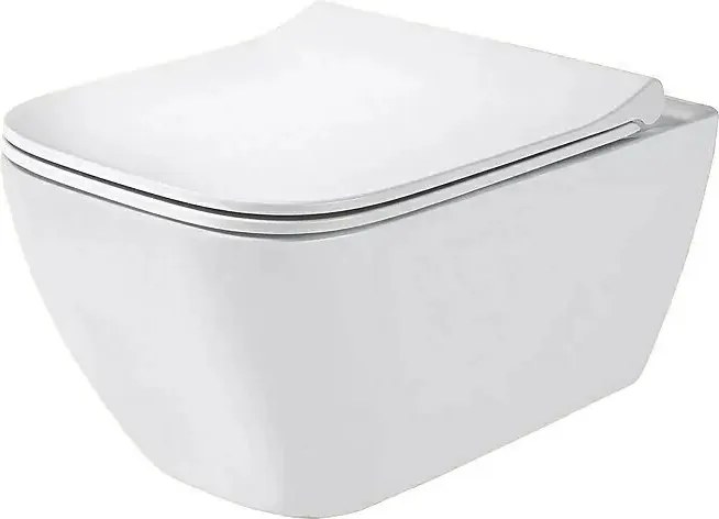 Geberit Smyle Square Závěsné WC se sedátkem, 33 × 35 × 54 cm, bez splachovacího kruhu