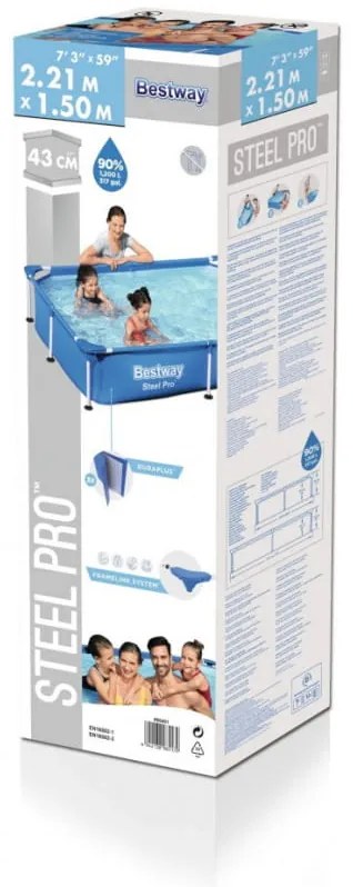Bestway 56401 Steel Pro 221 x 150 x 43 cm