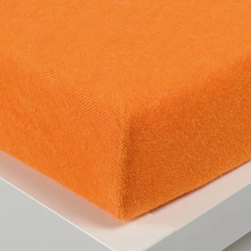 XPOSE® Dětské prostěradlo froté - oranžové 70x140 cm