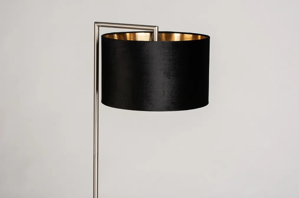 Stojací designová lampa Pallas Black and Gold Steel