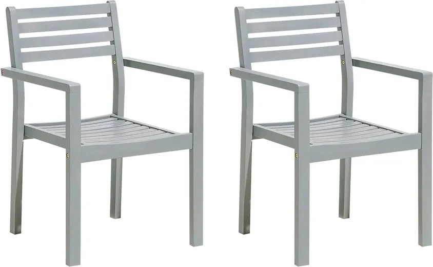 Sada dvou šedých zahradních židlí MATERA