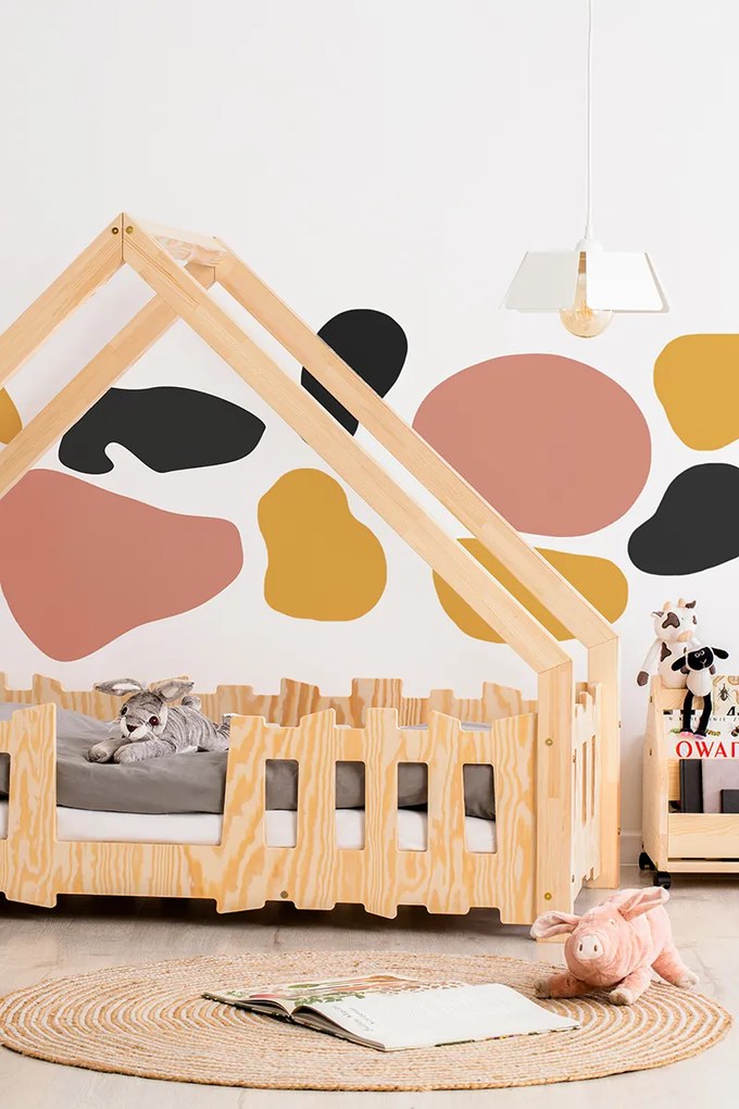 Adeko Dětská postel domeček GATO Velikost postele: 190x90 cm Barva: dekor přírodní dřevo přírodní