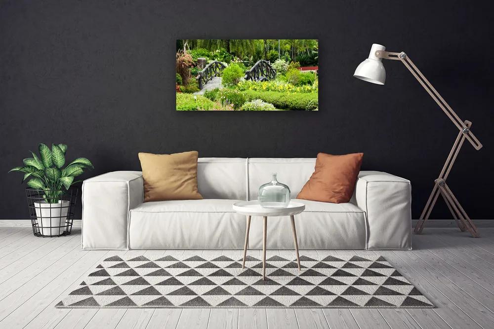 Obraz na plátně Botanická Zahrada Most Umění 100x50 cm