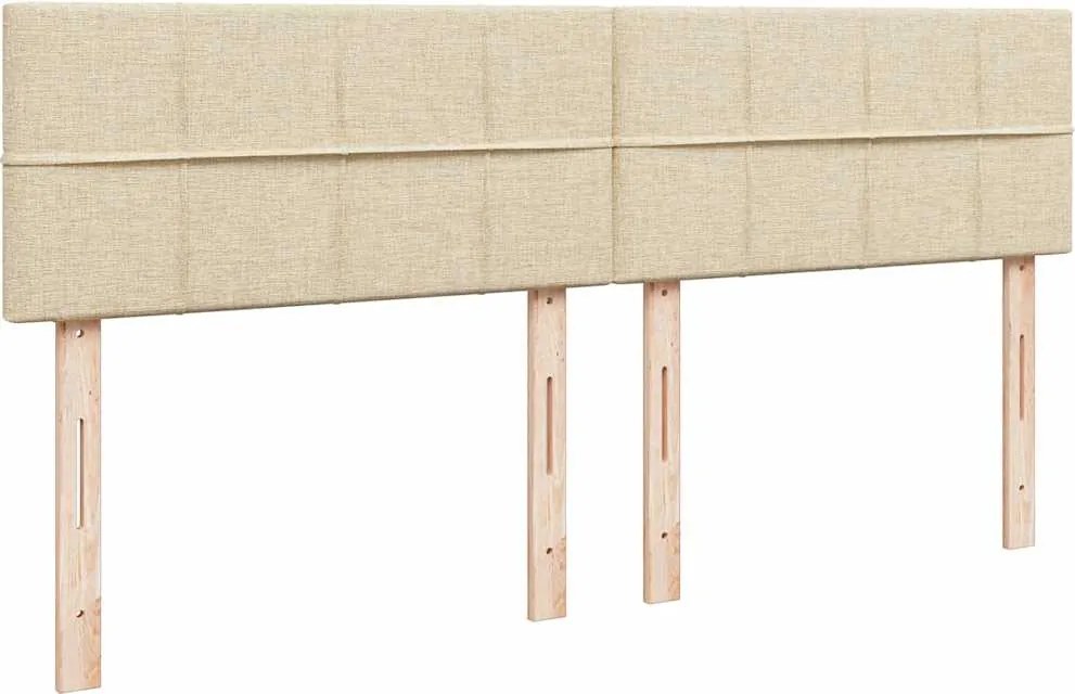 Box spring postel s matrací krémová 180x200 cm textil 3287540