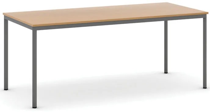 Jídelní stůl, 180x80 cm, tmavě šedá podnož, buk