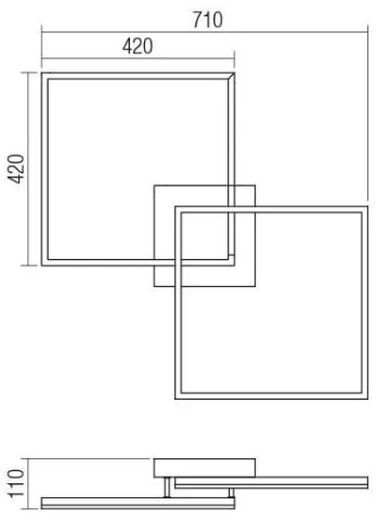 Redo 01-1642 - LED Stmívatelné stropní svítidlo KLEE LED/57W/230V bílá