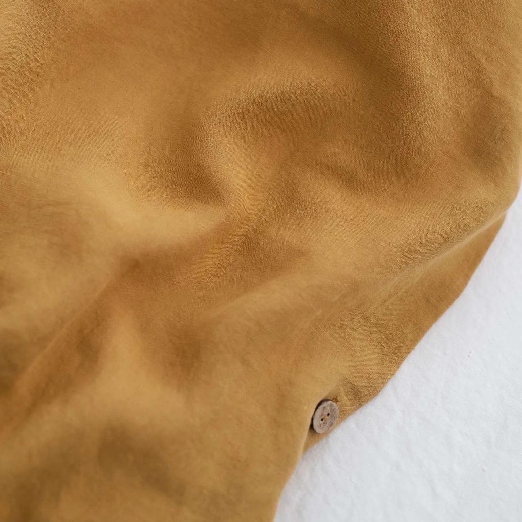 Linen Tales Povlečení z konopného vlákna v hořčicové barvě Velikost: 140x200, 50x70cm