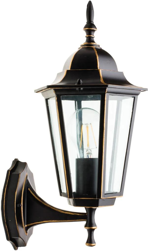 BERGE LED venkovní svítidlo B7150 - E27 - 36 x 20 x 17cm - černo-zlatá